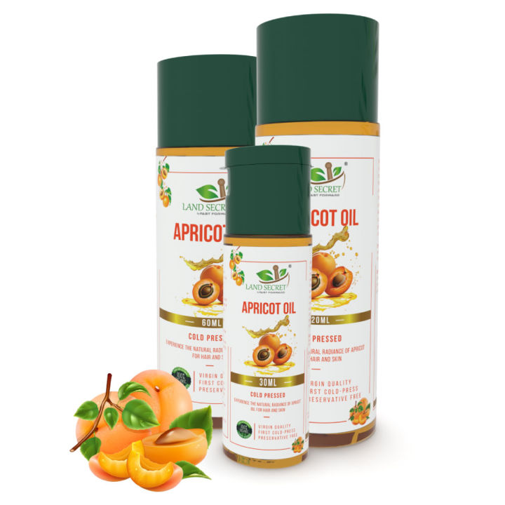 Land Secret Khoobani Oil - Apricot Kernel Oil - Organic Cold-Pressed ...
