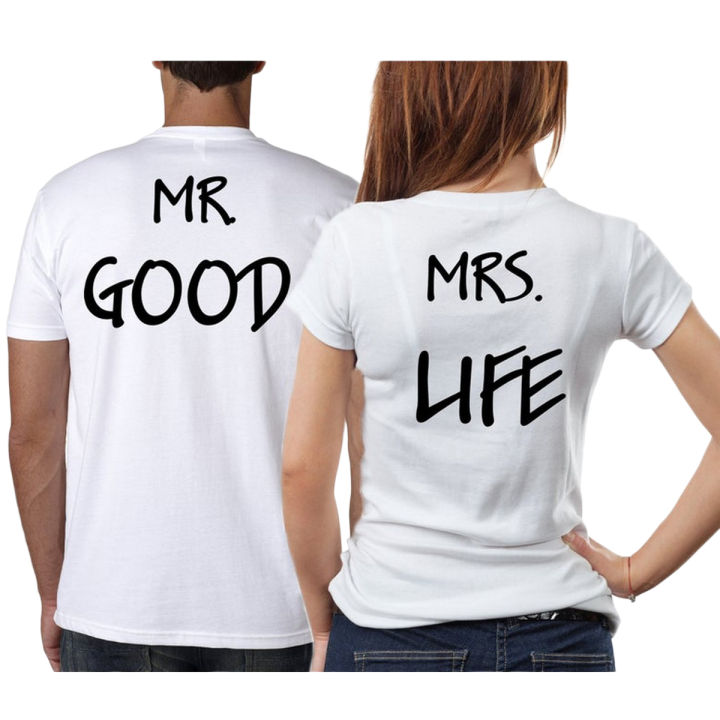 KH Store Mr and Mrs Good Life Couple T-shirts Valentines Day Gift t ...