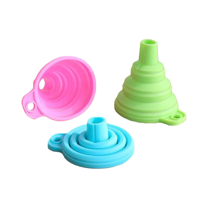 Folding And Space Saving Easy To Store Silicone Funnel For Kitchen ...