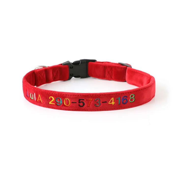 Computer embroidered tag cat with anti loss name, phone number, pet dog ...