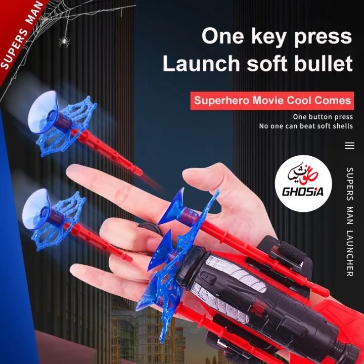 Launcher Glove, Spider Hero Web Darts Wrist Transmitter, Spider-Man ...