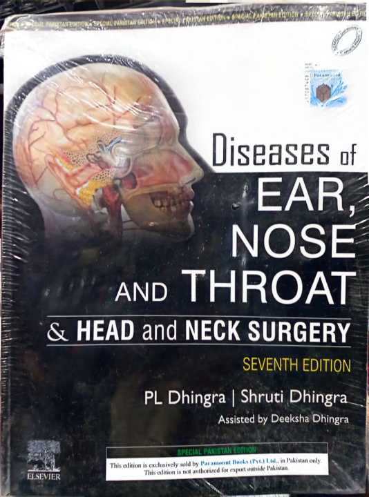 DISEASES OF EAR NOSE AND THROAT DHINGRA 7TH EDITION | Daraz.pk