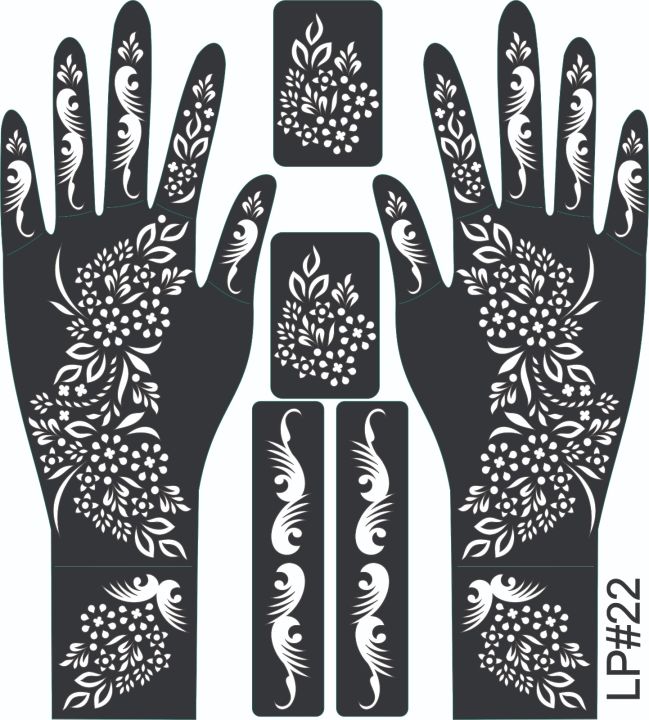 Mehndi sticker stencil designs | Daraz.pk
