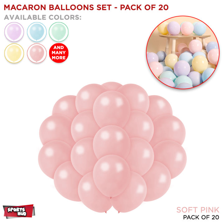 20 Pcs Macaron Latex 12 inch Round Multi Pastel Colors Helium Ballons ...