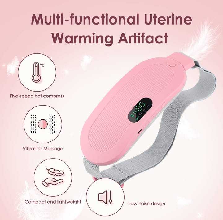 Menstrual Heating Pad - Portable Period Cramp Relief Belt, Electric ...