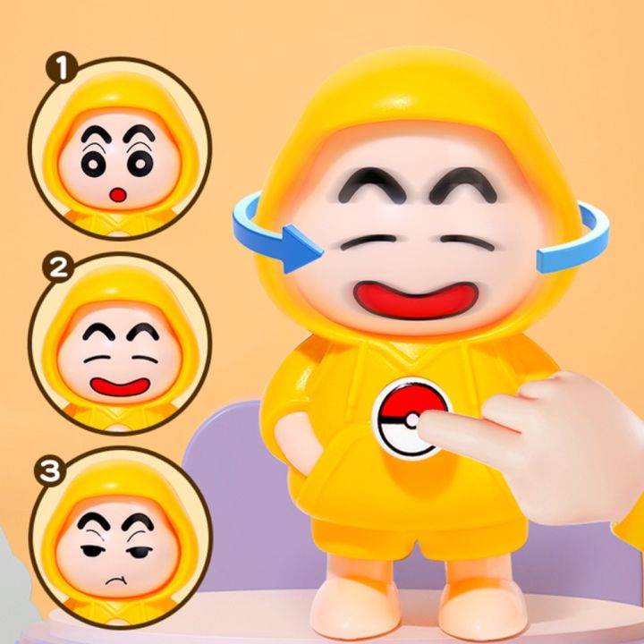 Model Doll With Keychain Crayon Shin-chan Face Changing Doll Plastics ...