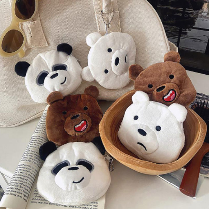 Cartoon Plush Bear Coin Purse Storage Bag Backpack Key Chain Hangings ...