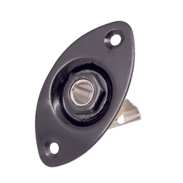 Oval Indented Guitar Jack Plate30 BK Oval Indented Guitar Jack Plate ...