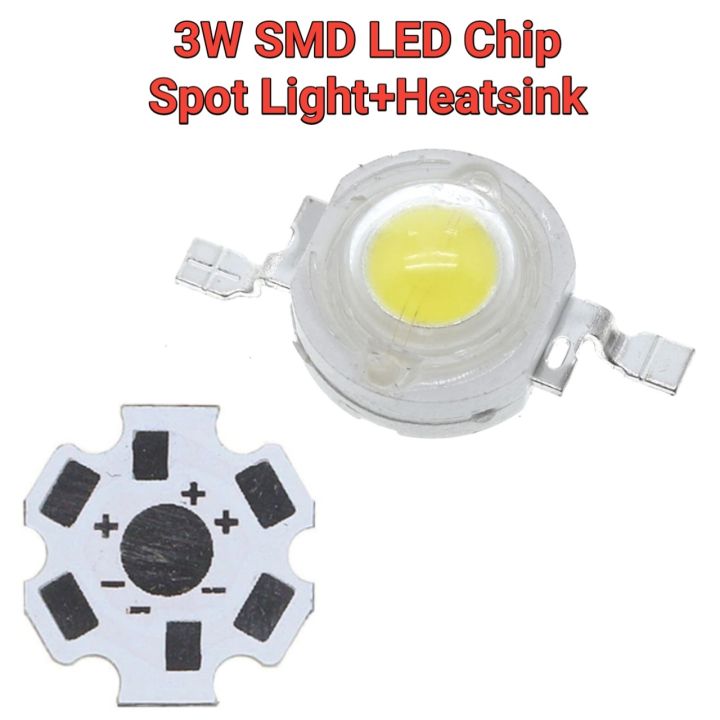3W High Power LED Chip SMD Cool White SMD Spot Light with Heat Sink ...
