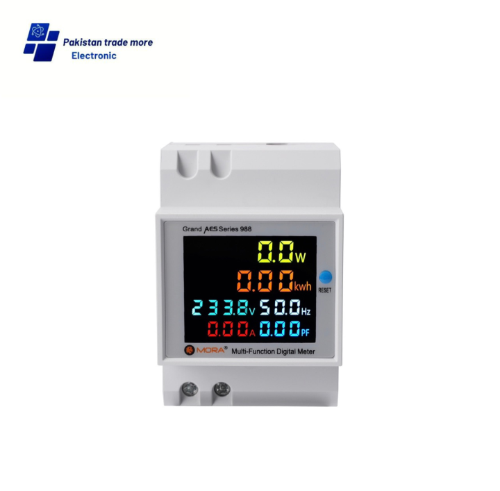 Mora Din Rail AC Monitor 6IN1 250-450V 100A Voltage Current Factor ...