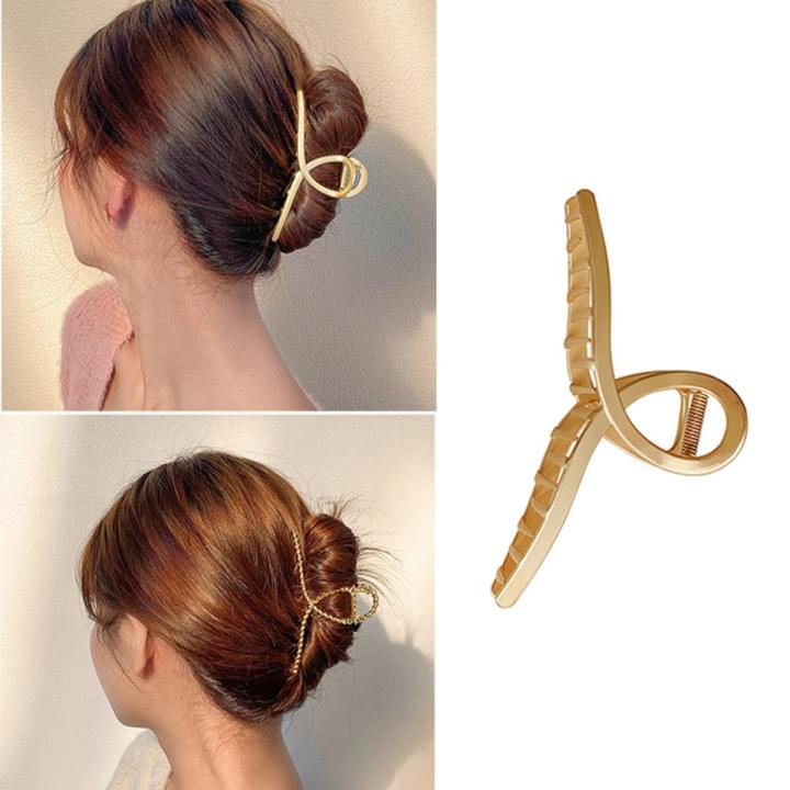 Hair Clip Catch Hairclips Gold Metal Hair Claw Accessories New 2025 ...
