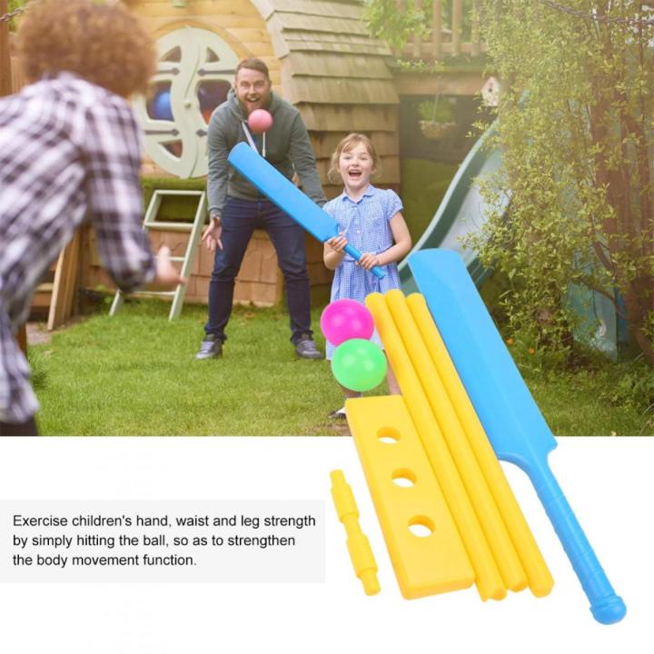 Plastic Mini Cricket Ball Bat Toy For Indoor Outdoor Game (Random Color ...