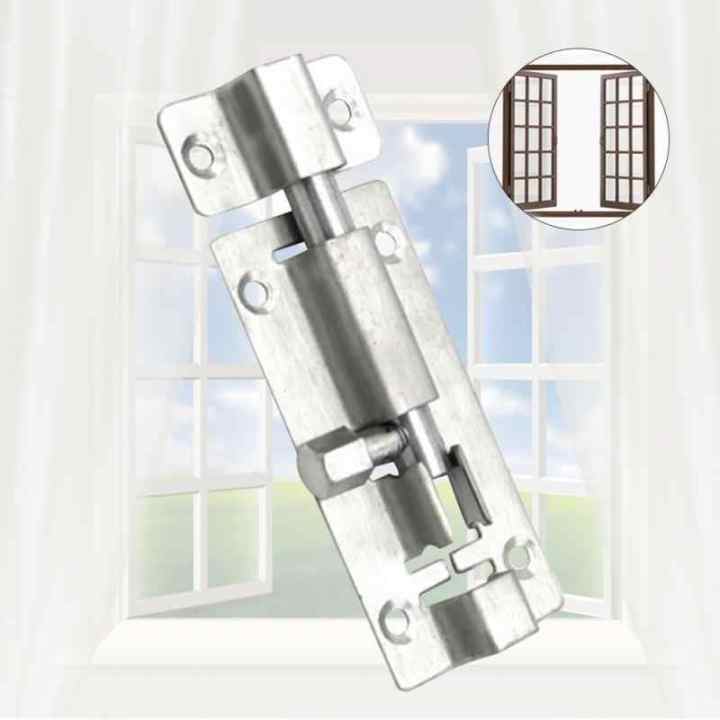 4 Inch Long Silver Stainless Steel Door Latch Sliding Lock Bolt Latch ...