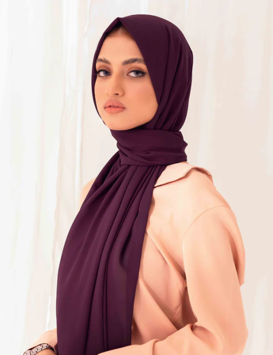 KK Hijab | Chiffoon Stoller | best stoller | Chiffon Bubble - Aubergine ...