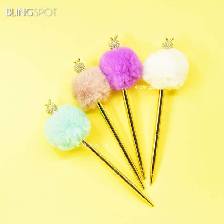 Fluffy Gold Apple - Ballpoint Pen | Daraz.pk
