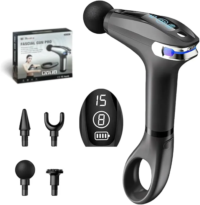 Massage Gun Pro, Handheld Muscle Massager Gun for Shoulder, Leg, Back ...
