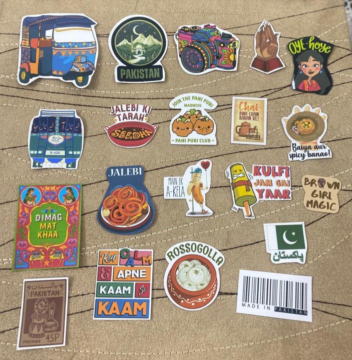 Trendy Pakistani Desi Aesthetic Stickers Pack – For Laptop, Phone ...