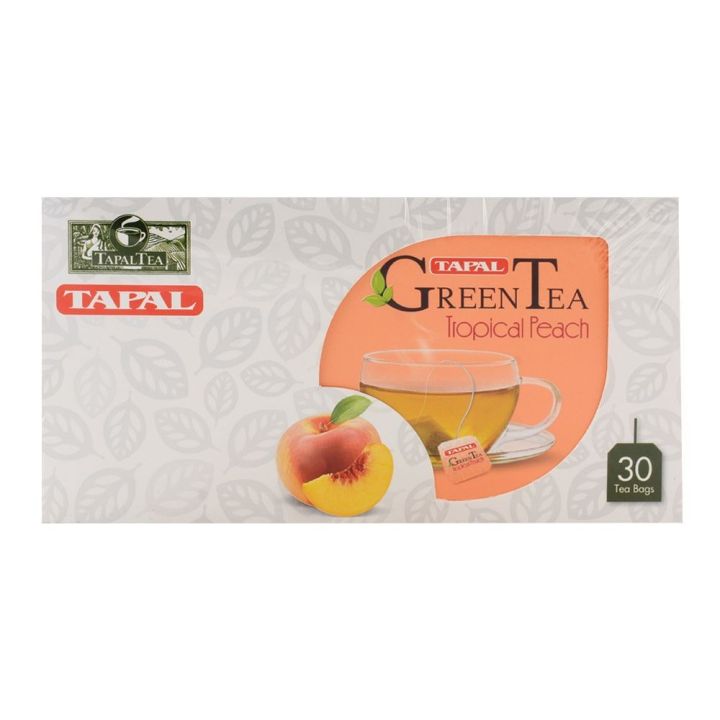 Tapaal Green Tea Bags Tropical Peach 30'S | Sweet & Fruity Green Tea ...