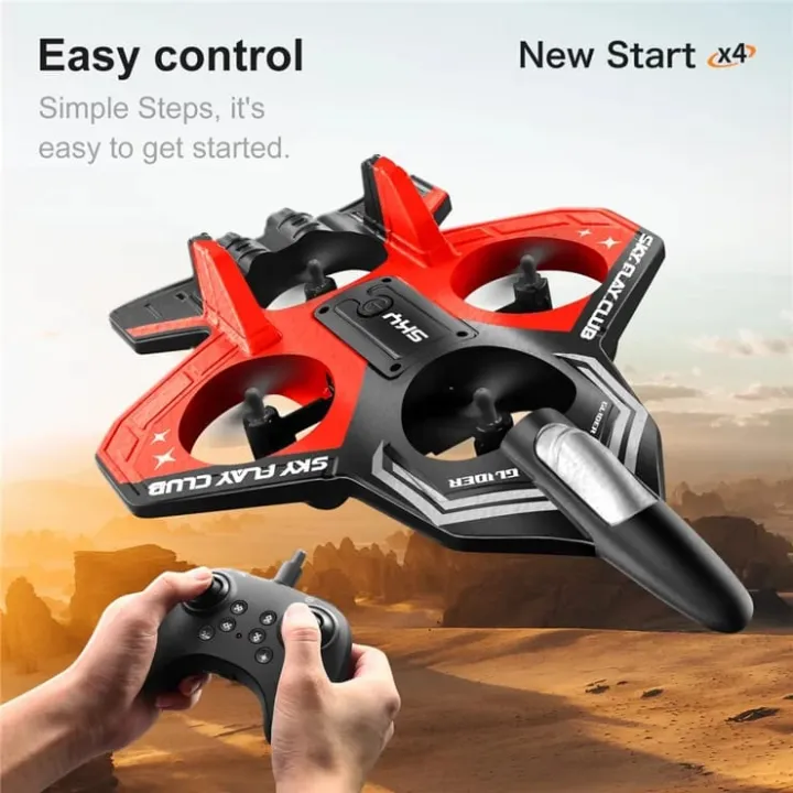 Remote Control Fighter Jet – Foam RC Airplane with LED Lights, 360 ...