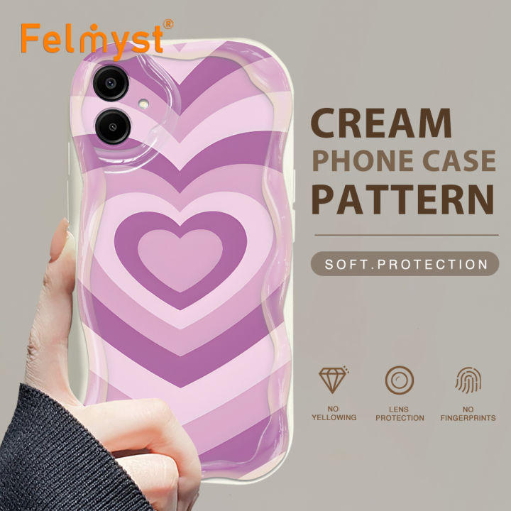 FELMYST for Samsung A06 Back Cover Colorful Stripe Love Premium Texture ...