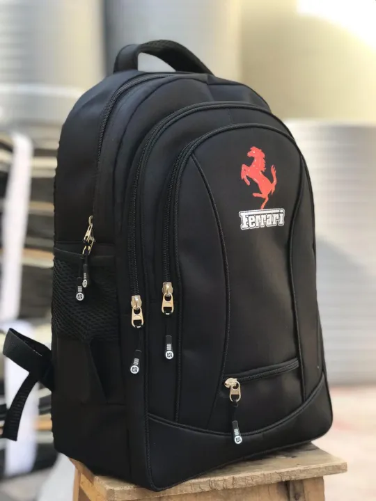 Ferari logo School Backpack 7 Multi colors top quality school bag ...