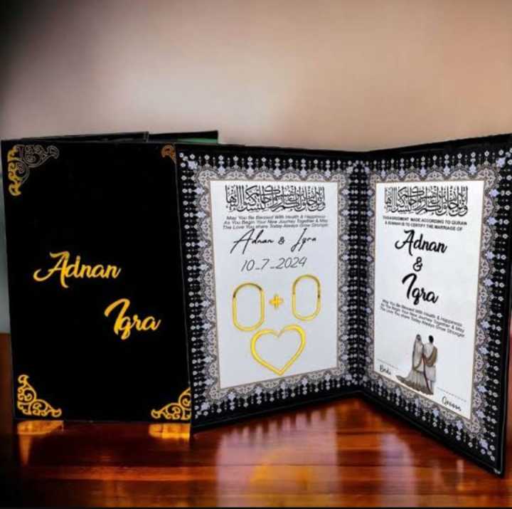 Customized Nikkah Booklet. Nikah Book. Personalized Nikah Booklet ...