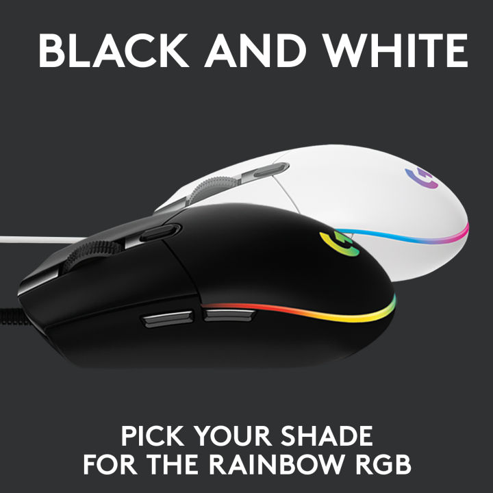 Logitech G102 LIGHTSYNC RGB 6 Button Gaming Mouse (White) | Daraz.pk