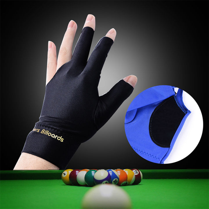 Spandex Snooker Billiard Cue Glove Pool Left Hand Open Three Finger ...