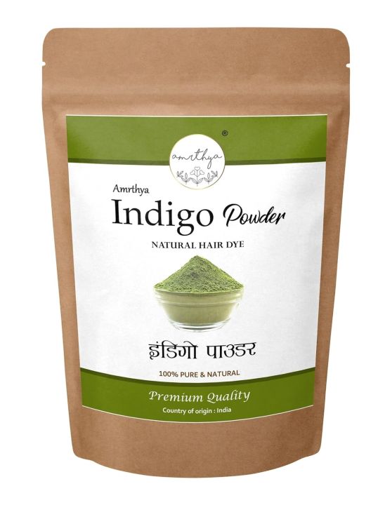 AMRTHYA Indigo Powder For Hair,Pure Neel Powder For Natural Hair ...