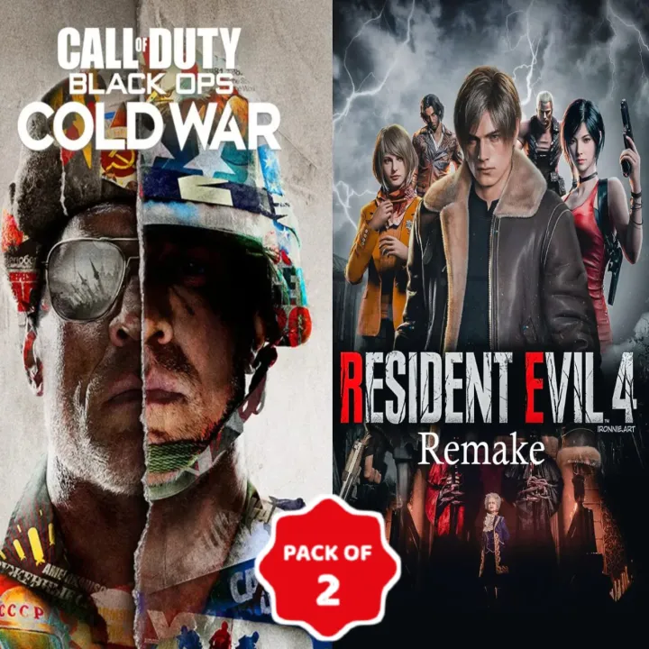 Pack Of 2 Games Call of Duty Black Ops Cold War And Resident Evil 4 Remake Games For PC | Daraz.pk