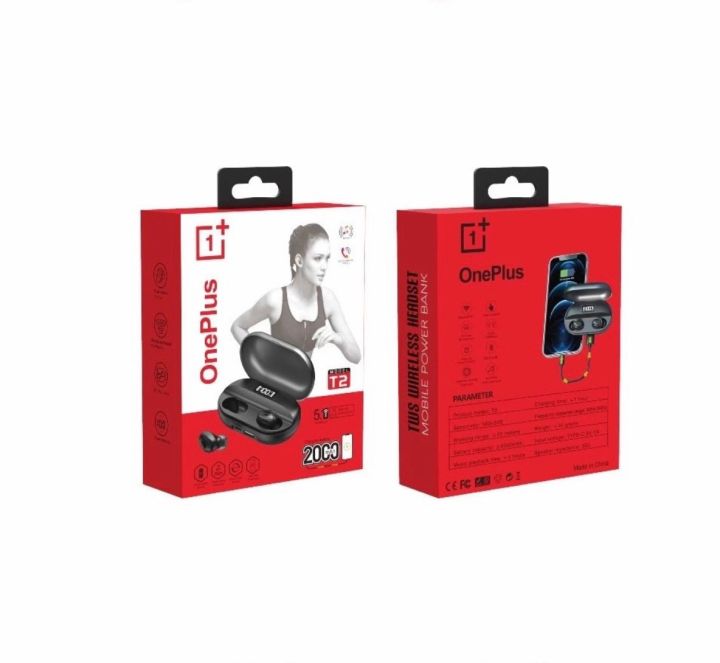 Branded TWS T2 Buds Wireless Bluetooth Earbuds 9D HIFI Sound Stereo ...