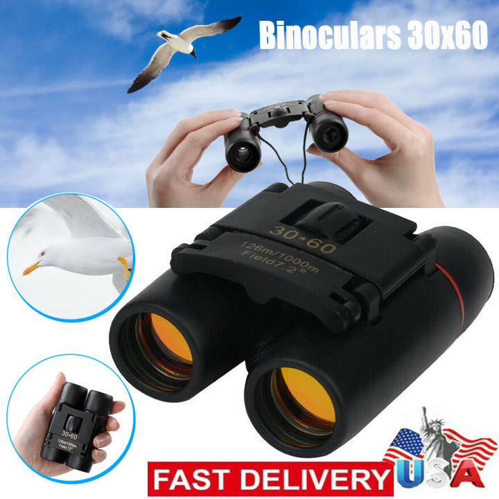 Binoculars 30x60 Compact Folding Mini Telescope Waterproof with Zoom ...
