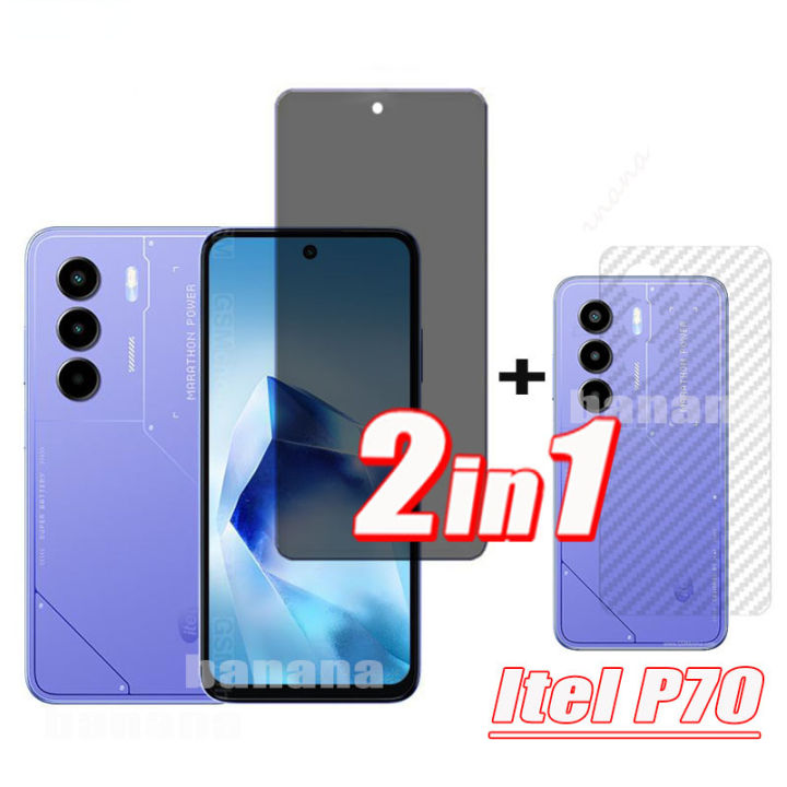 Itel P70 4G Anti-Spy Tempered Glass Screen Protector For Itel P65 P55 ...