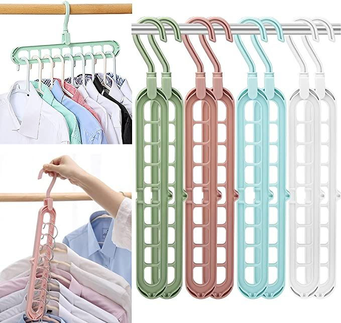 Magic Rotating Hanger 9 Holes | Smart Cloth Organizer , Changeable ...