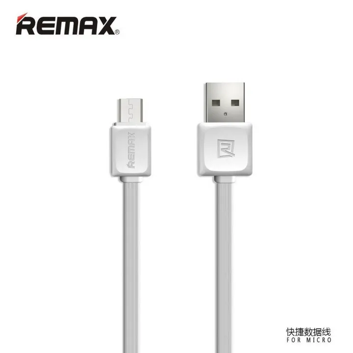 Remax Fast Charging 3A Data Sync Transfer Micro USB Cable 1meter Flat ...