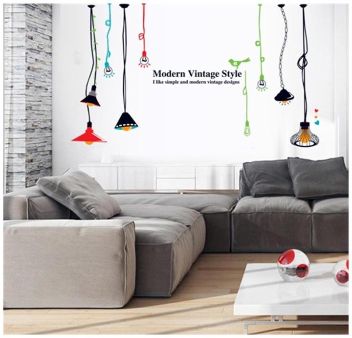 AY9173 vintage bulbs modern Wall Sticker | Daraz.pk