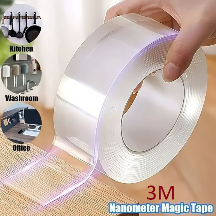 Nano Tape 3 Meter (Double Sided Washable Silicon Transparent Tape) | lvy Grip Tape | High ...