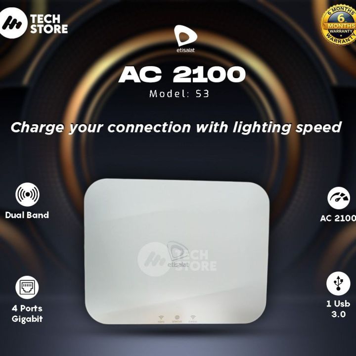 Etisalat wifi router S3 AC 2100 | supports OpenWRT. With USB port ...