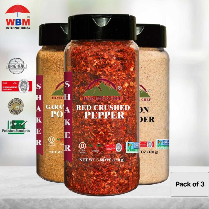 Pack of 3 Himalayan Red Crushed Pepper Plastic Shaker - 110 g | Onion ...