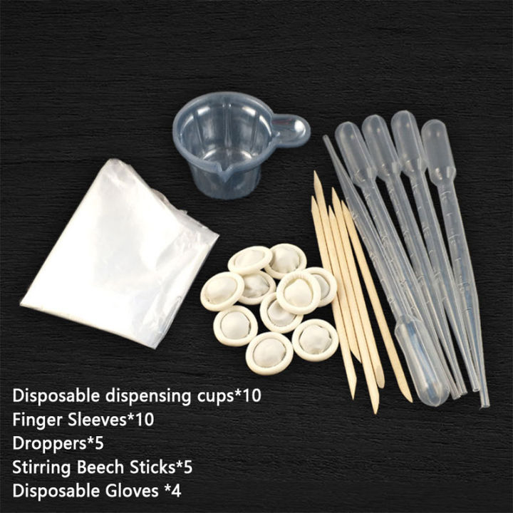 34 Pcs Resin Jewelry Tools Set Dropper Stirring Rod Epoxy Crystal Resin ...