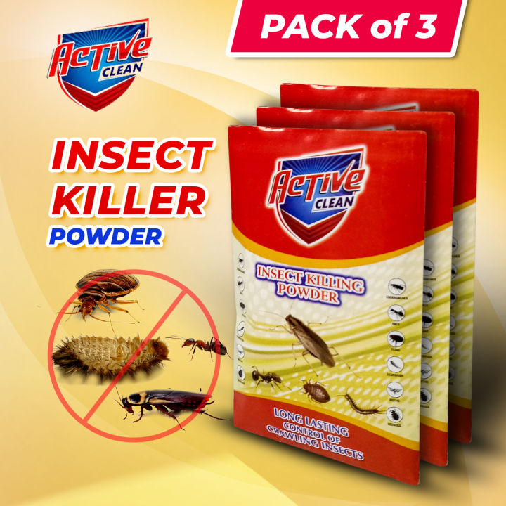 Pack of 3 - Active Clean Insect Killing Powder-20gm-Multi Insect Killer ...