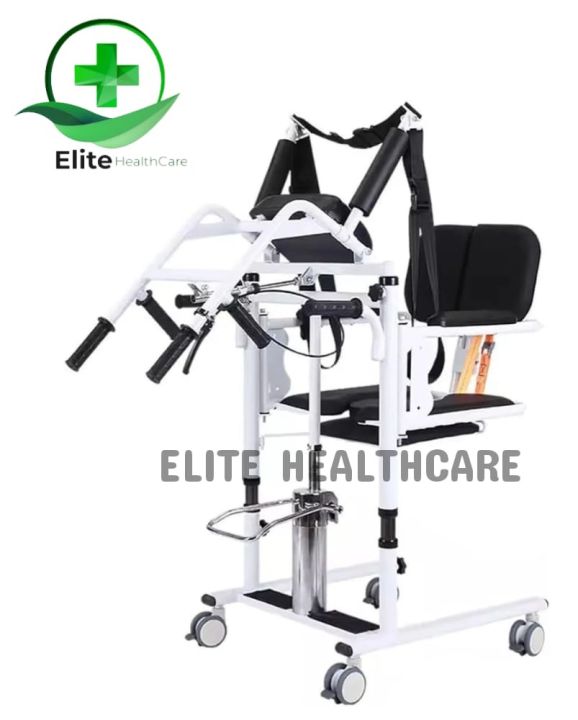 Hydraulic Patient Lift Transfer Chair with Assisted Standing,Height ...