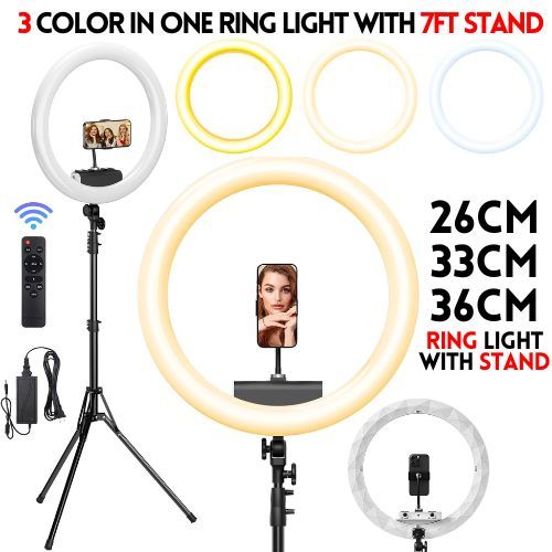 Ring Light With Stand 26CM / 33CM / 36CM Selfie LED 3 Modes Ring Light ...
