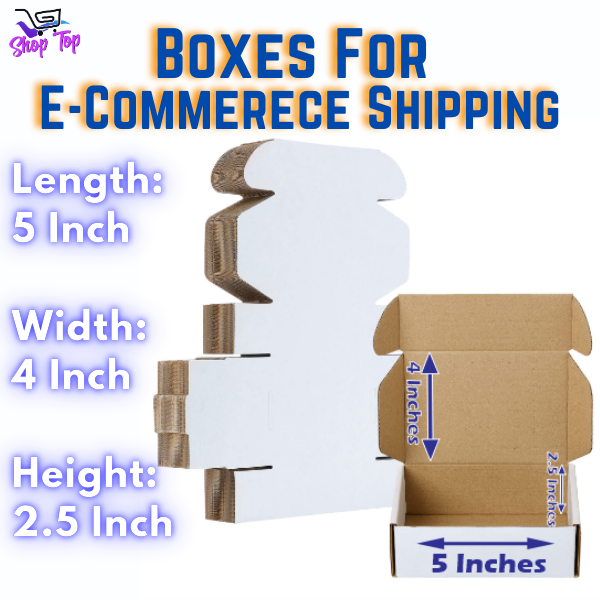 E-commerce Shipping White Boxes Size (5"x4"x2.5") Pack Of 10 & 20 Boxes ...