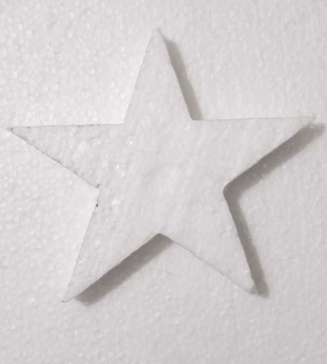 Styrofoam Stars 5 Inches x ½ inch Thick, White,12 Pieces in 1 pack for ...