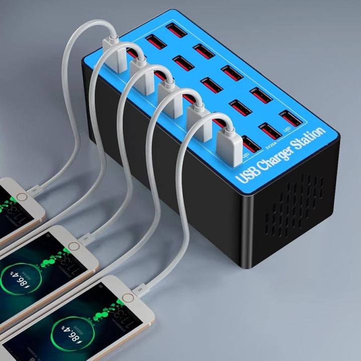 20-PORT 100W MULTIPLE USB CHARGING STATION FOR MULTI DEVICES | Daraz.pk