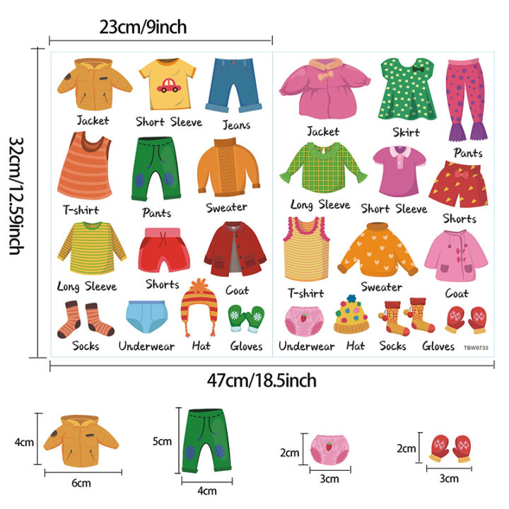 Wardrobe Stickers Clothes Storage Label Home Ornaments Decorate ...