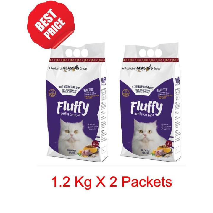 pack of 2 FLUFFY CAT FOOD 1.2KG | Daraz.pk