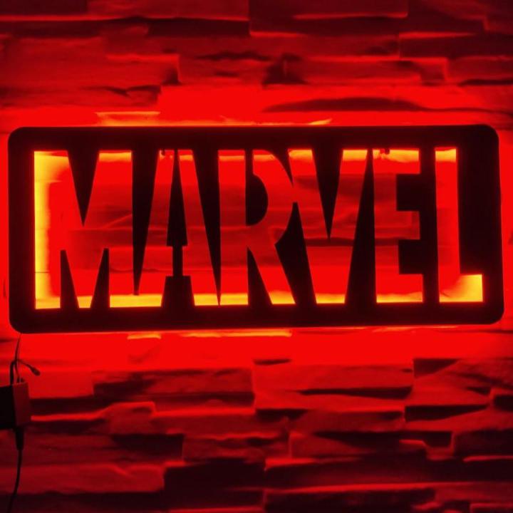 New Wooden Marvel Sign | Led Lighted Wooden Decorative Panel | Marvel ...