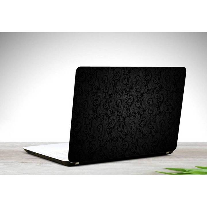 Black Pattern Laptop Skin Vinyl Sticker Decal, 12 13 13.3 14 15 15.4 15 ...